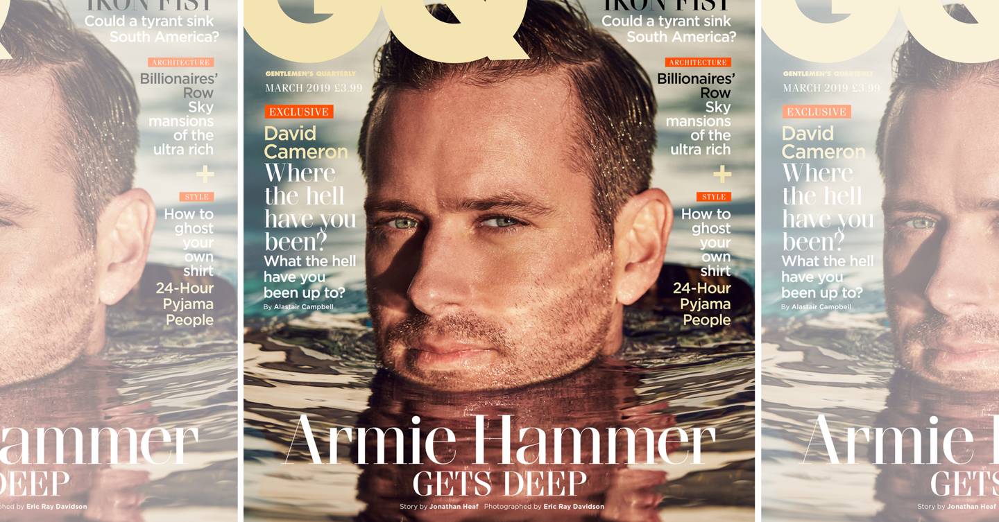 Inside the March 2019 issue of GQ featuring Armie Hammer | British GQ
